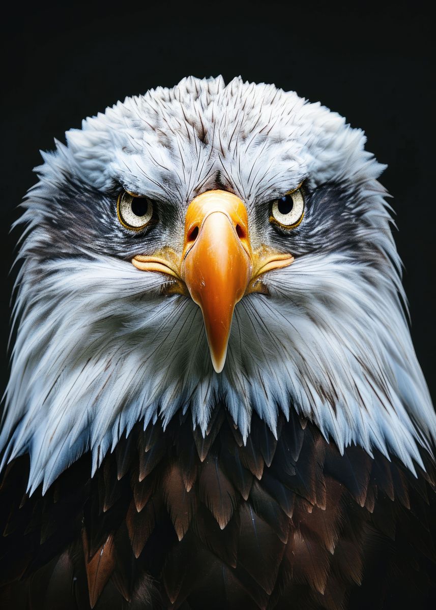 'Eagle Portrait' Poster, picture, metal print, paint by Jan | Displate