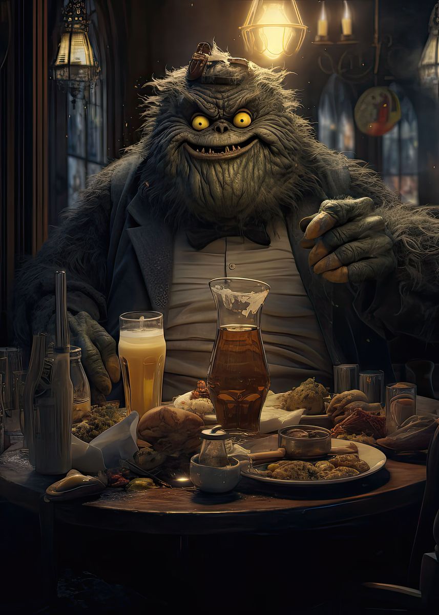 'The Gluttonous' Poster, picture, metal print, paint by TrailbrazingArt ...