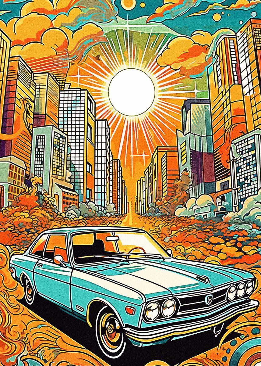 'Abstract Car' Poster, picture, metal print, paint by Fanth | Displate