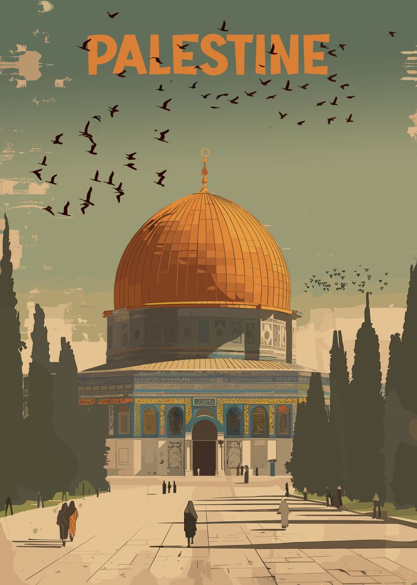 'Jerusalem Palestine Poster' Poster, picture, metal print, paint by ...