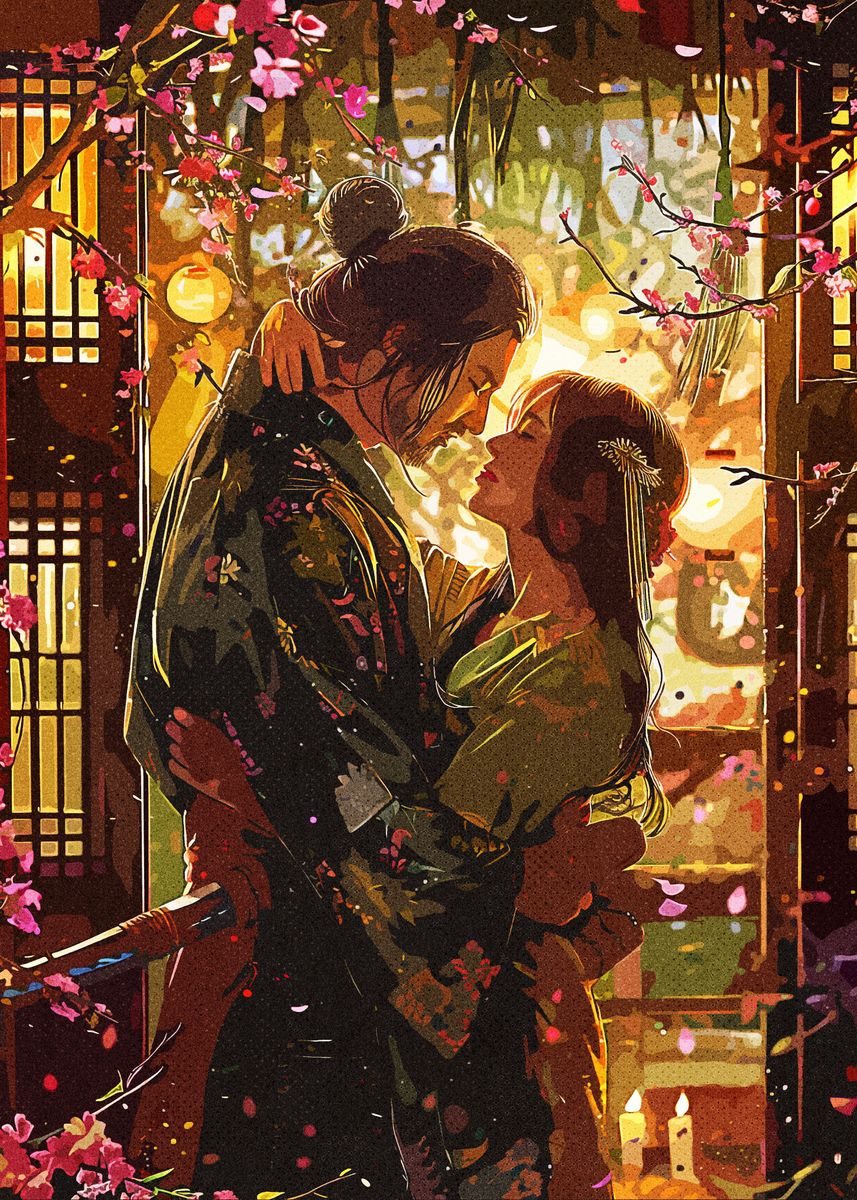 'Romantic Samurai' Poster, picture, metal print, paint by Magnum Attack ...