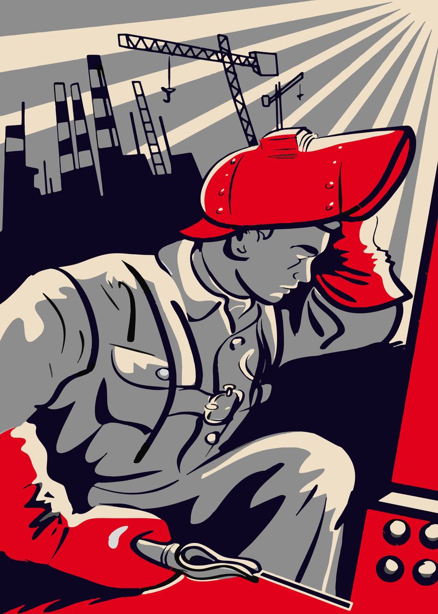 'hard worker' Poster, picture, metal print, paint by Olgan Riberra ...