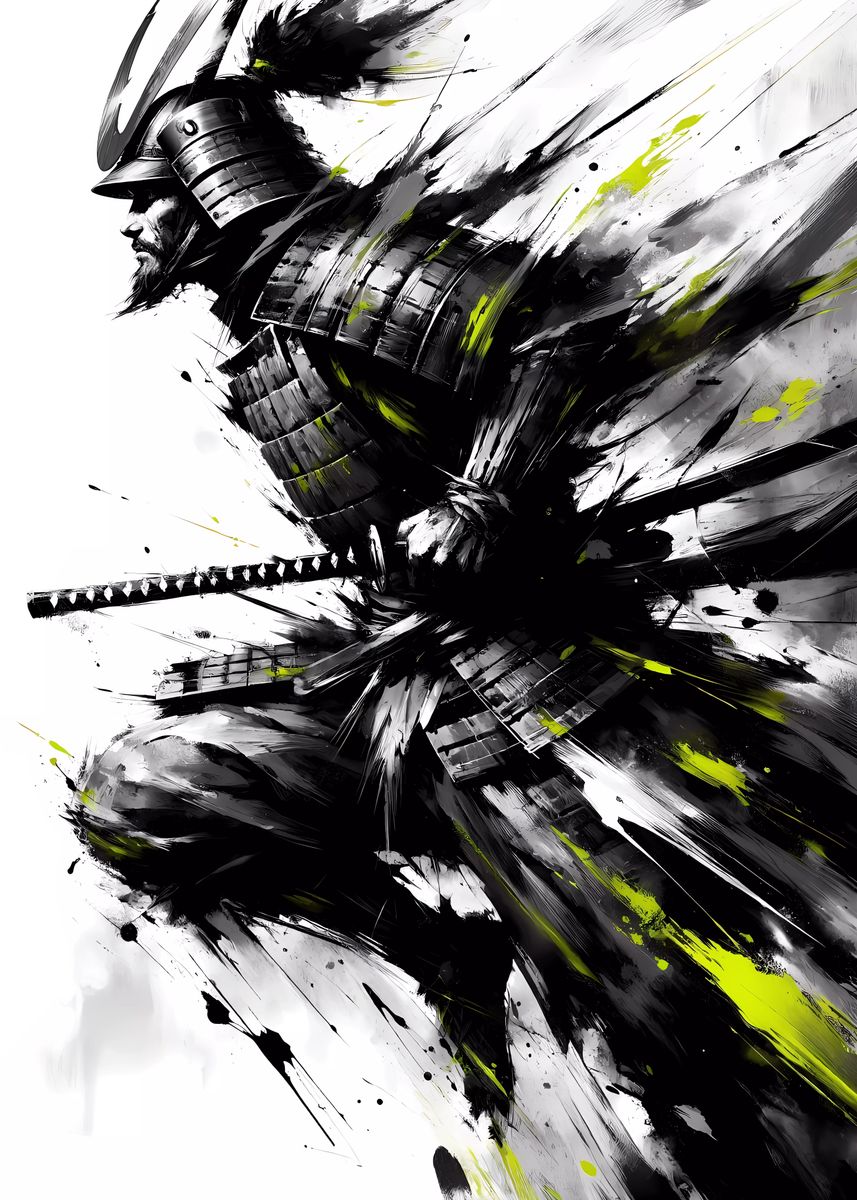 'Traditional Samurai Strike' Poster, picture, metal print, paint by ...