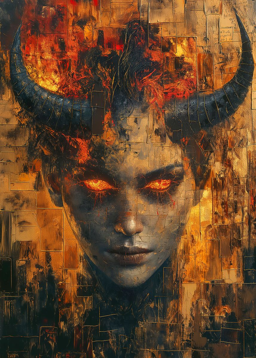'She Devil' Poster, picture, metal print, paint by Wallgasm Gallery ...