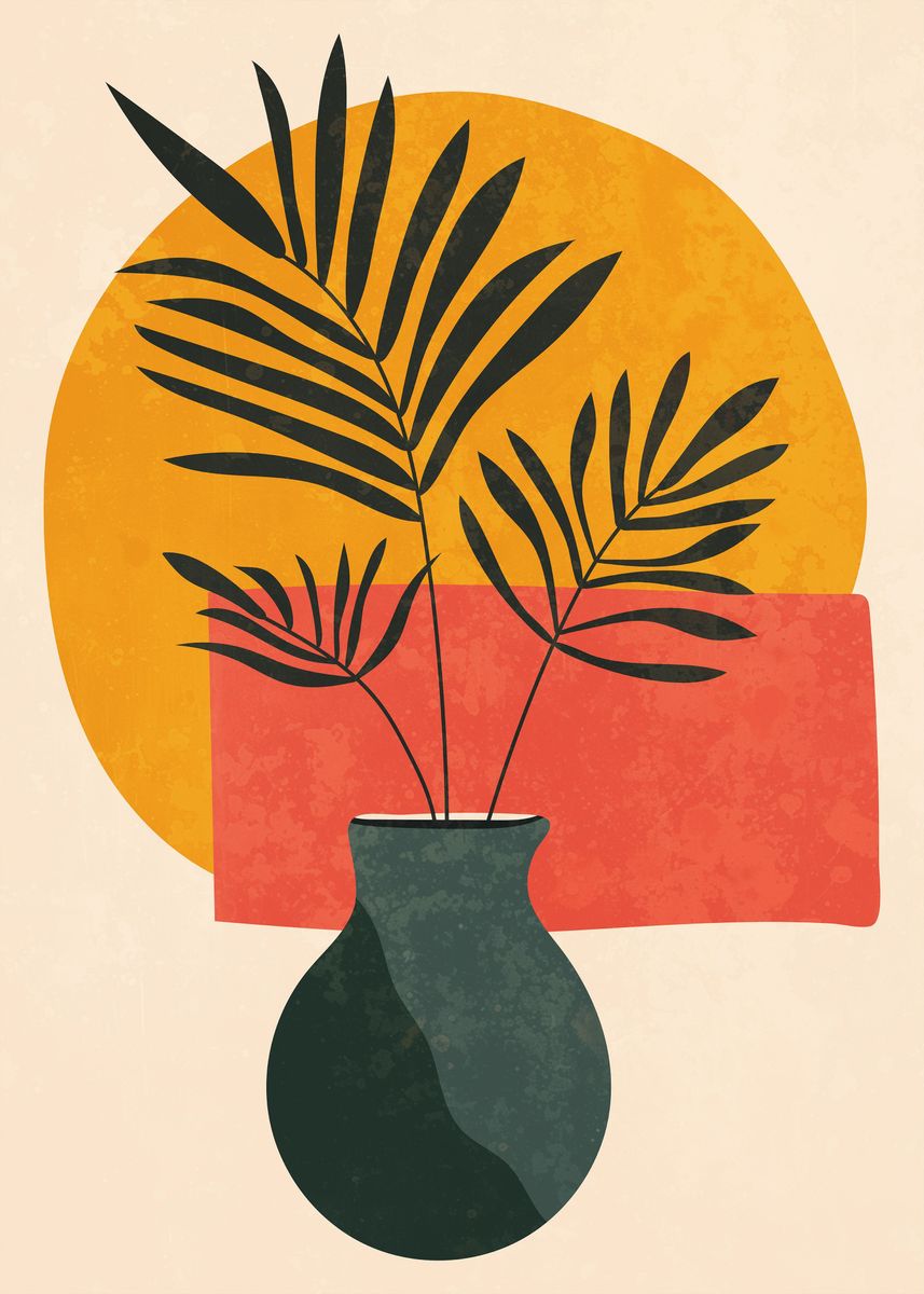 'Abstract Flower Vase' Poster, picture, metal print, paint by Cool ...