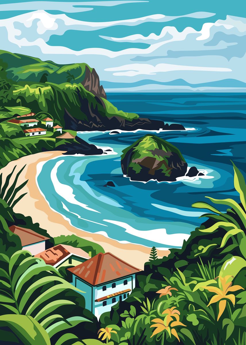 'Azores Portugal Islands' Poster, picture, metal print, paint by Mesh ...