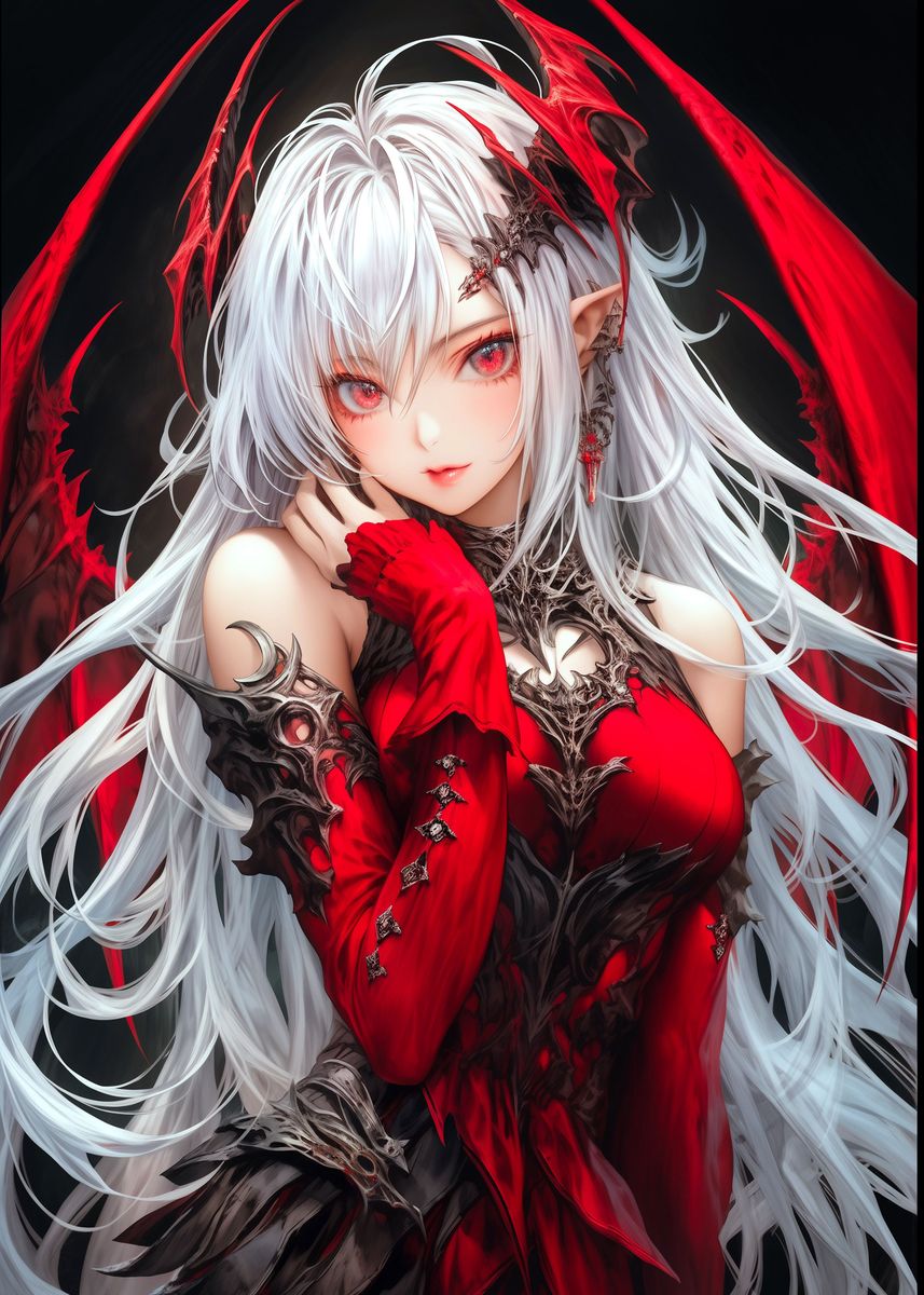 'Demon Girl' Poster, picture, metal print, paint by Rhythm Hammon ...