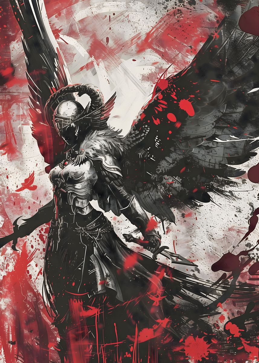 'Valkyries Stained Glass' Poster, picture, metal print, paint by Dennex ...