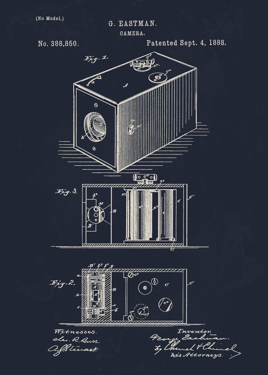 'Camera Kodak 1888' Poster, picture, metal print, paint by ...