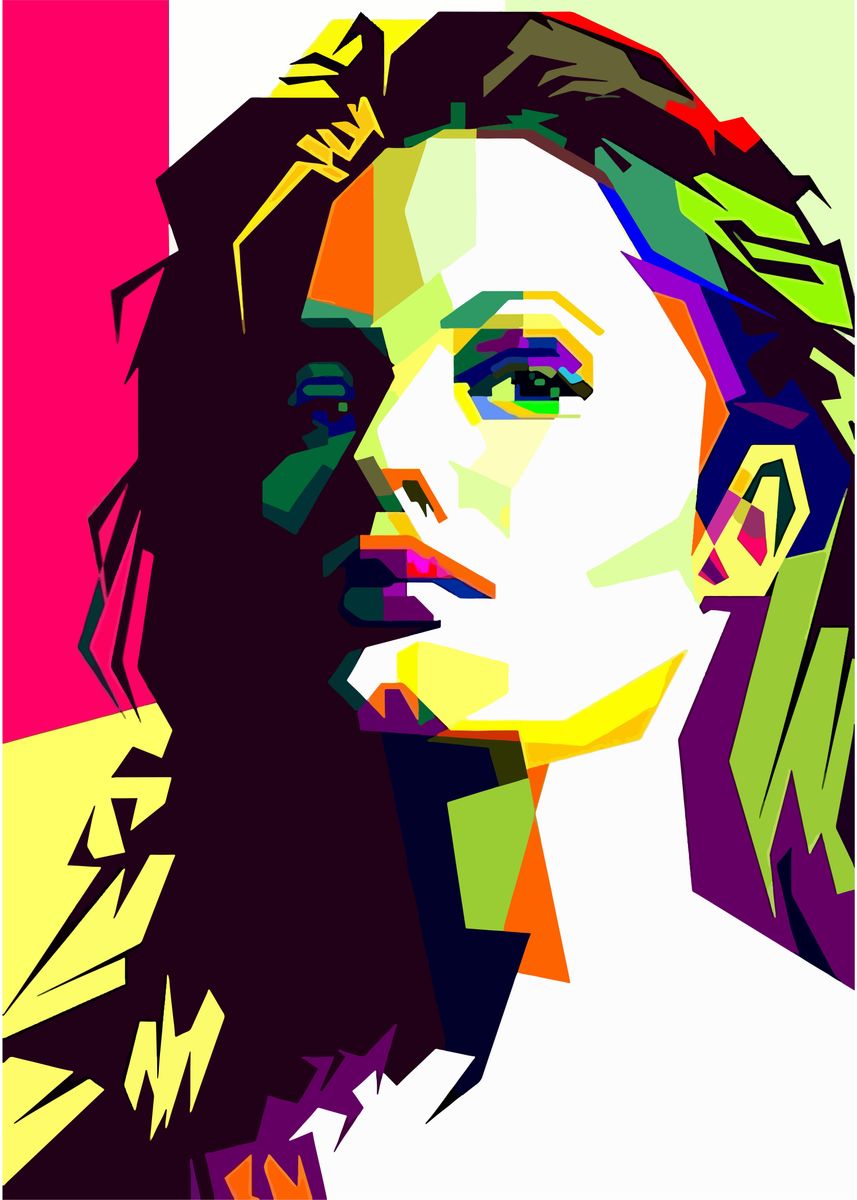 'angelina jolie' Poster, picture, metal print, paint by kick chick ...