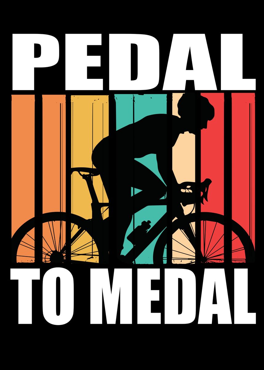 'Pedal To Medal Racing Bike' Poster, picture, metal print, paint by ZS ...