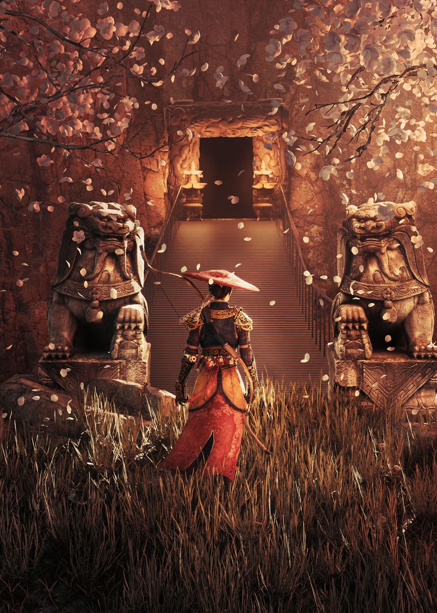 'summer samurai' Poster, picture, metal print, paint by Travel Travel ...