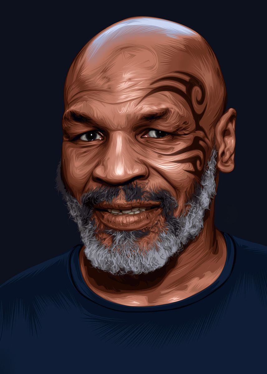 'mike tyson portrait' Poster, picture, metal print, paint by metro ...