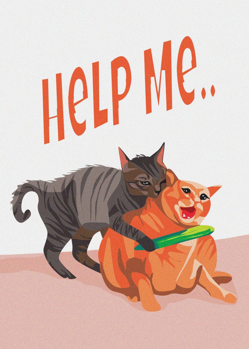 'Help Me' Poster, picture, metal print, paint by Ziartz Poster | Displate