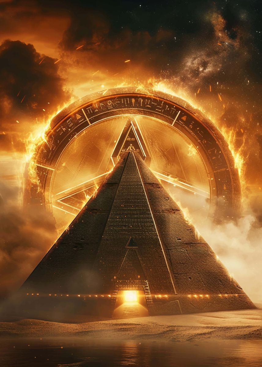 'Egyptian Pyramids' Poster, picture, metal print, paint by nguyencao ...