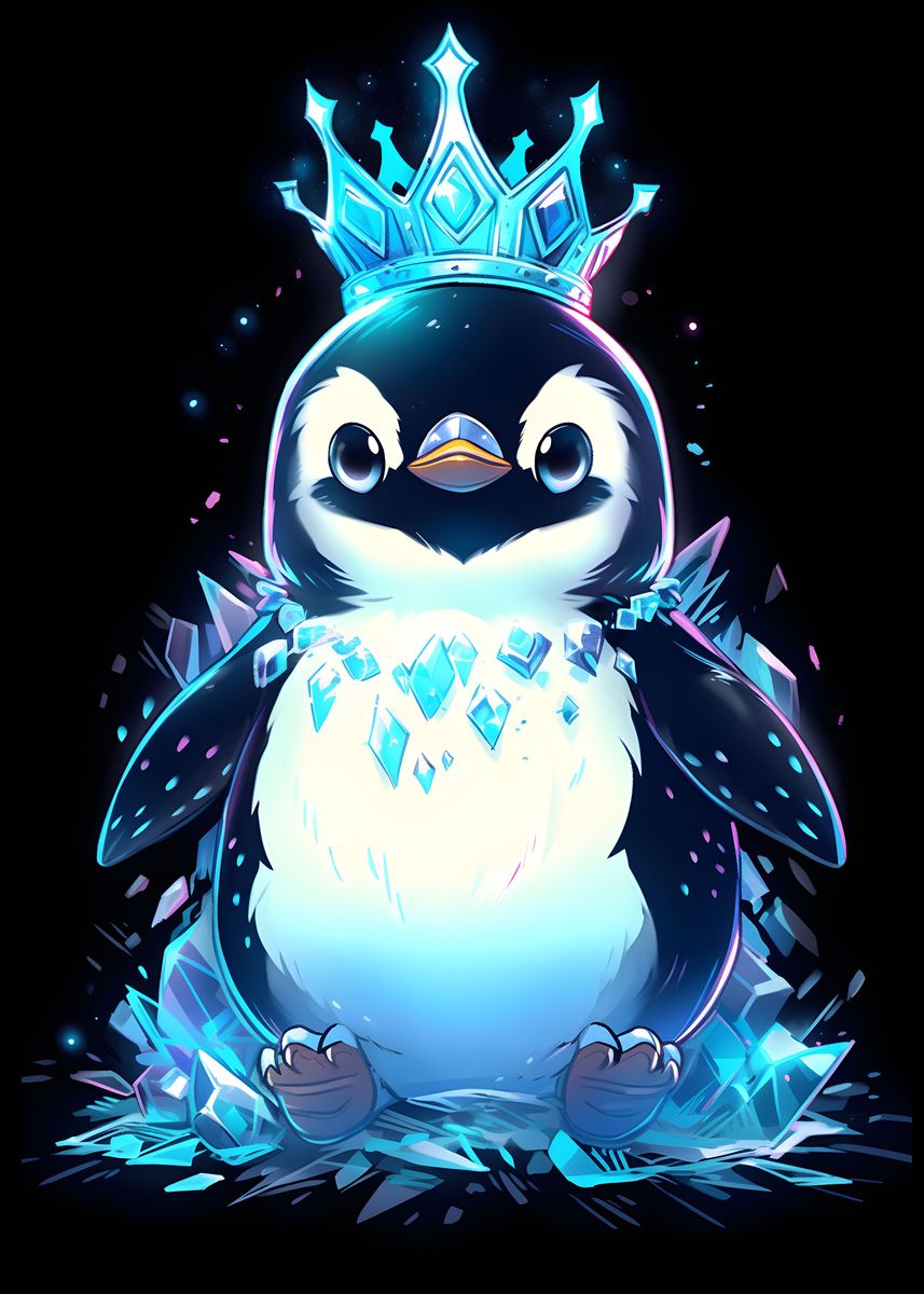 'Ice Penguin King' Poster, picture, metal print, paint by Alexander ...