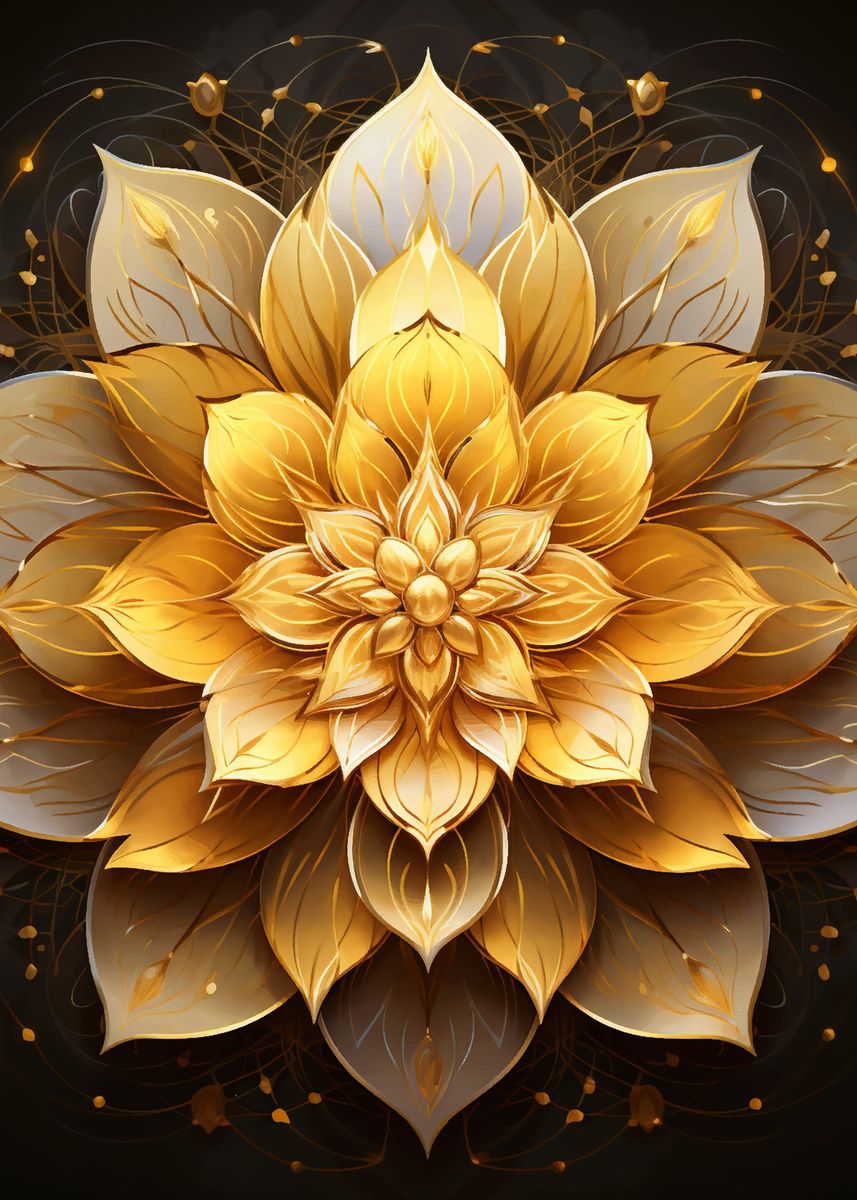 'Magical Lotus Flower' Poster, picture, metal print, paint by MICHELLE ...