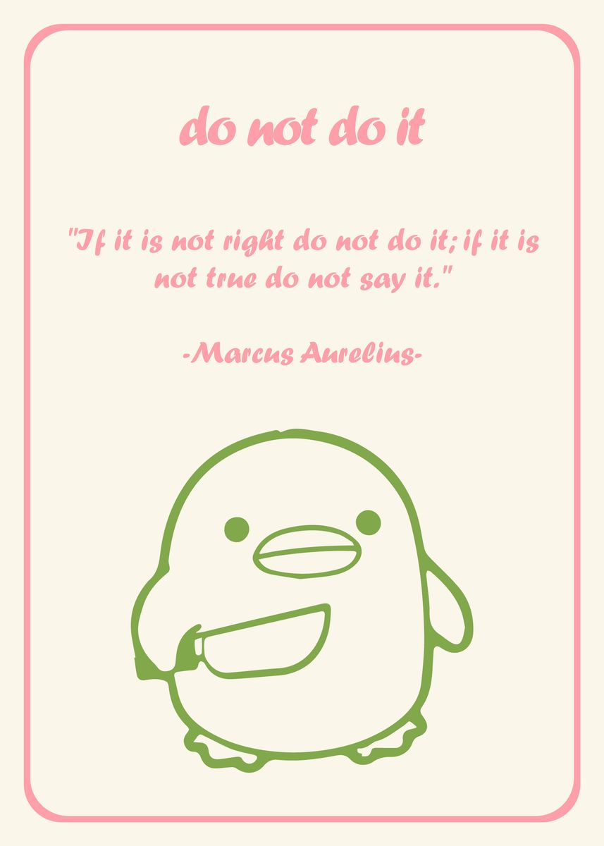 'do not do it' Poster, picture, metal print, paint by Tovu Yovi ...