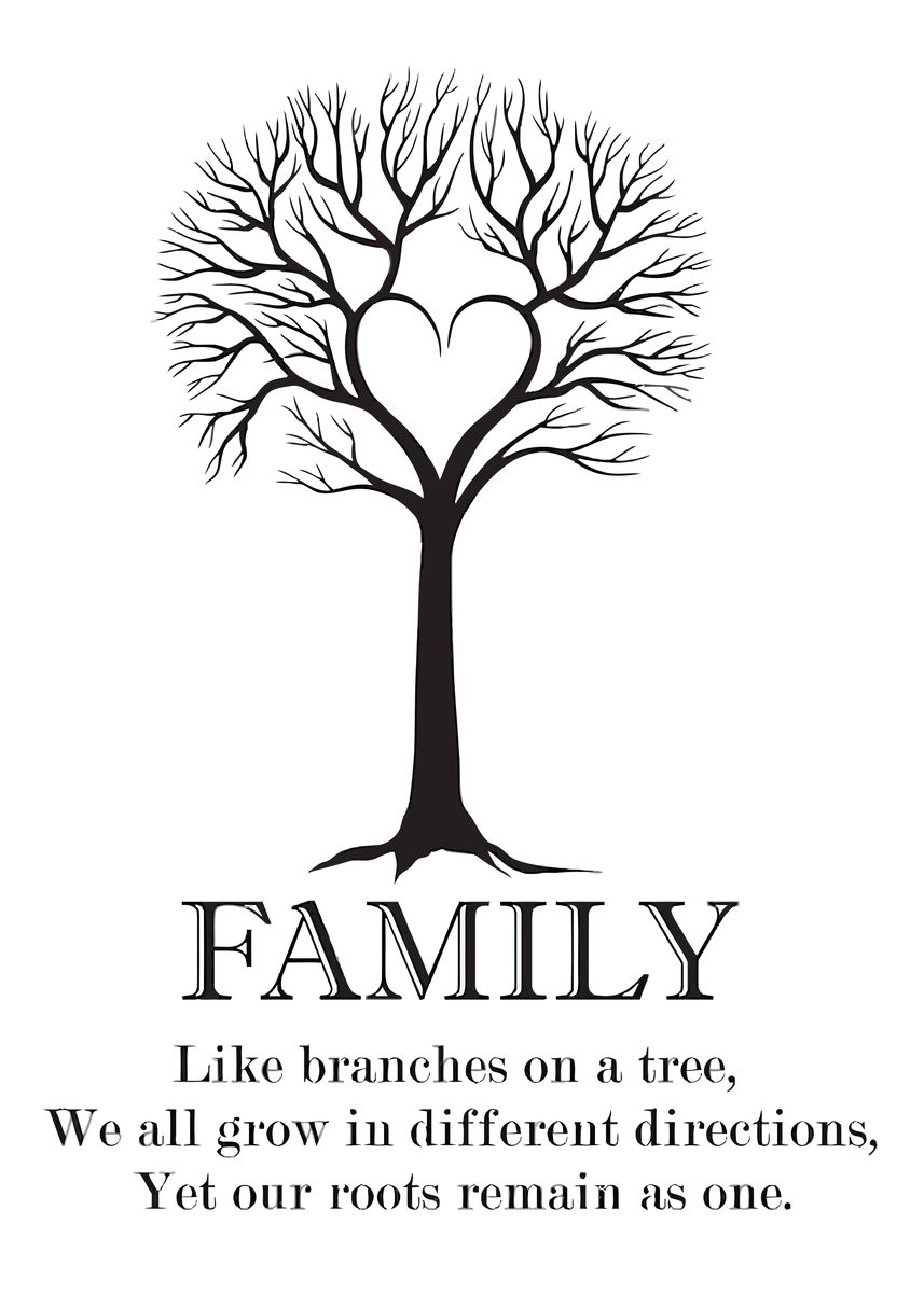 'Family Tree Love' Poster, picture, metal print, paint by Obie Jacobi ...