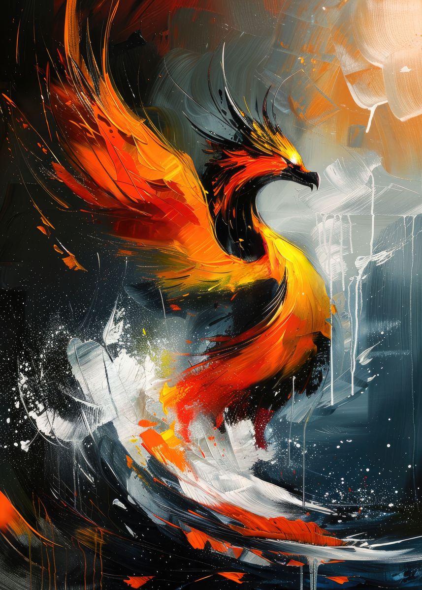'Phoenix Rising' Poster, picture, metal print, paint by Michael Mattler ...