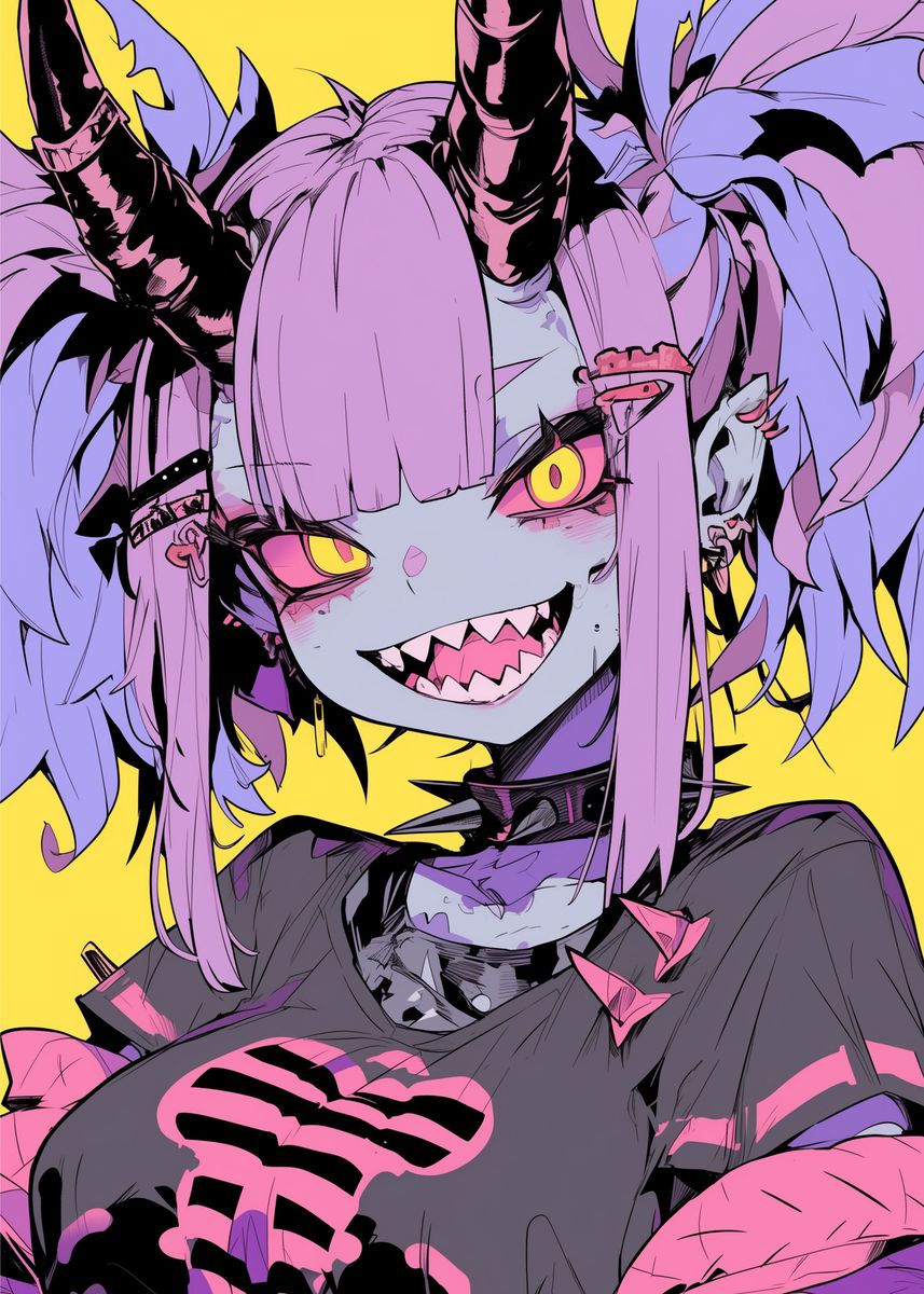 'Anime Monster Girl' Poster, picture, metal print, paint by Tomorrow ...