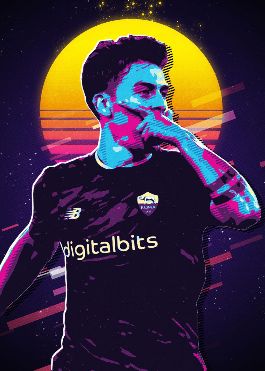 'Paulo Dybala Retro' Poster, picture, metal print, paint by Tran Duc ...