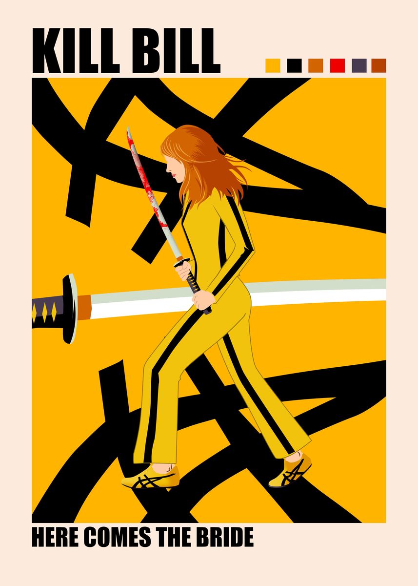 'kill bill' Poster, picture, metal print, paint by alesha art | Displate
