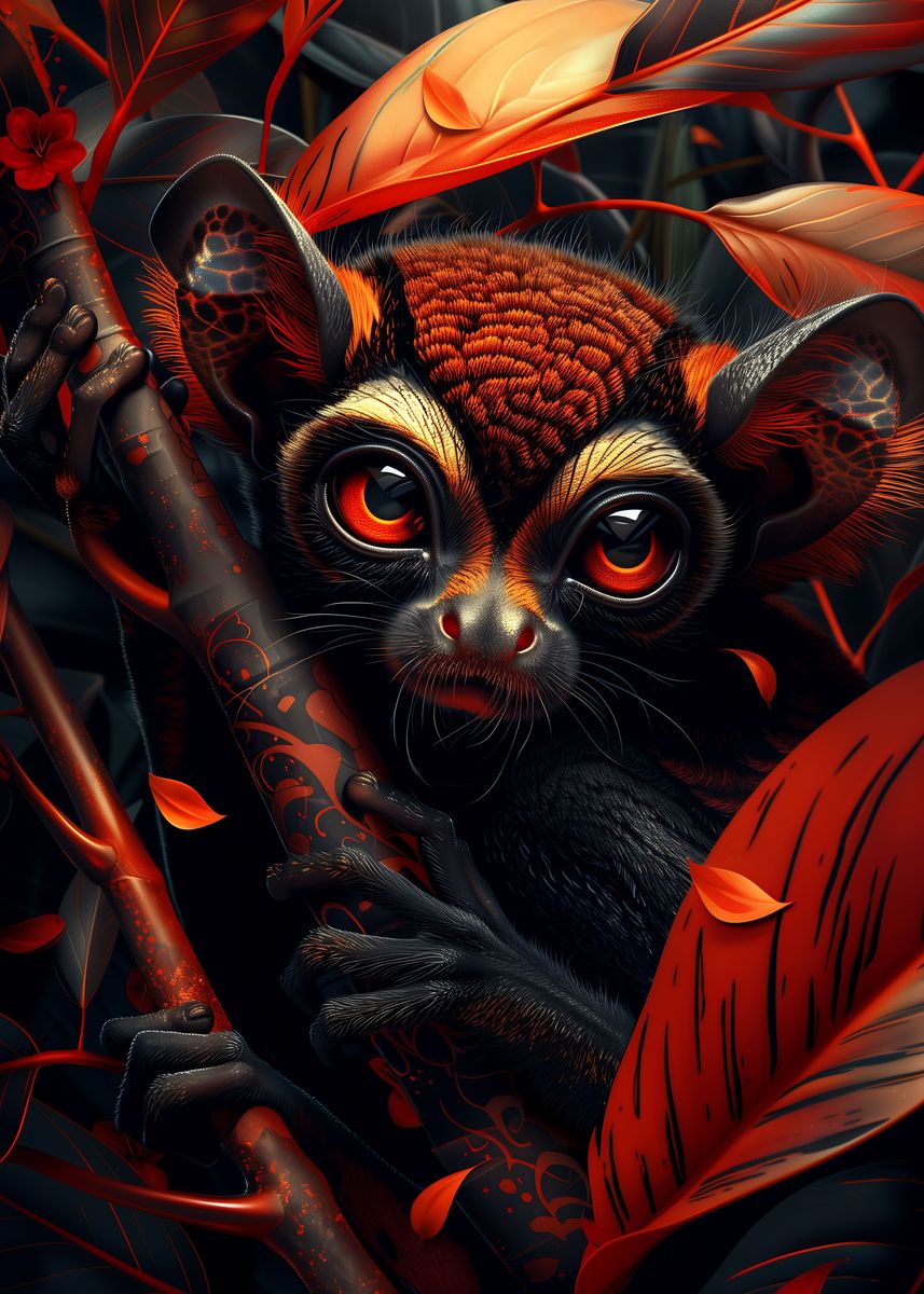 'Tarsier My Funny Friend' Poster, picture, metal print, paint by Adam ...