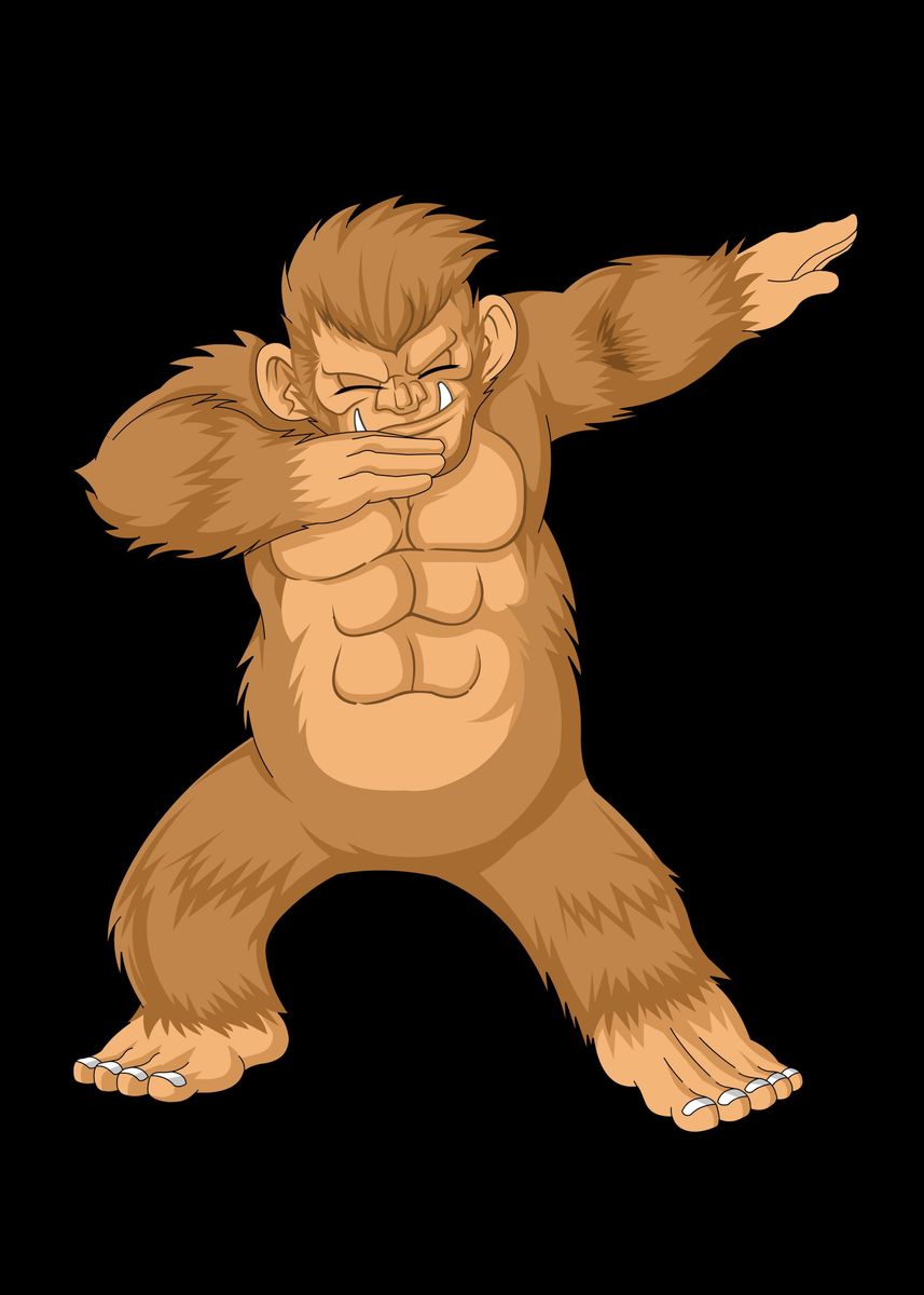 'bigfoot dabbing' Poster, picture, metal print, paint by Yacoub Al ...