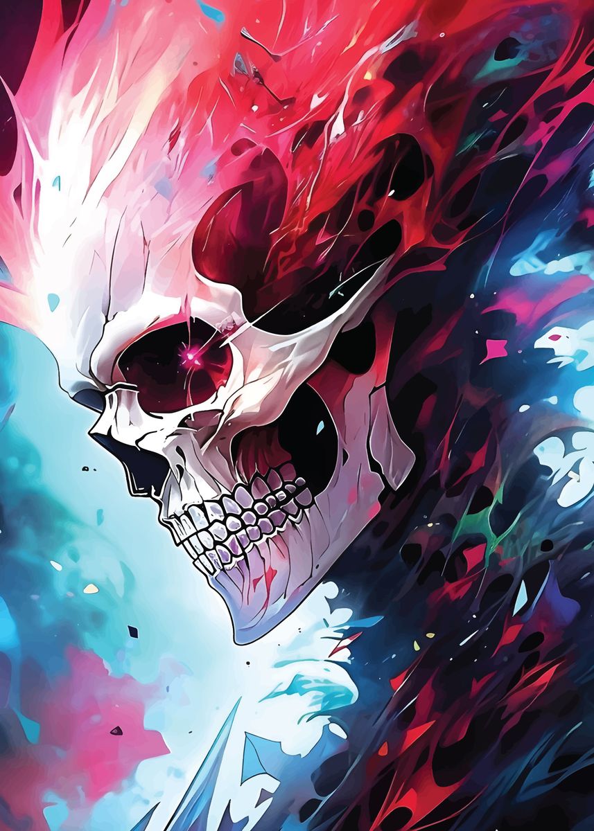 'Dark Death Skull' Poster, picture, metal print, paint by ALEX GREZ ...