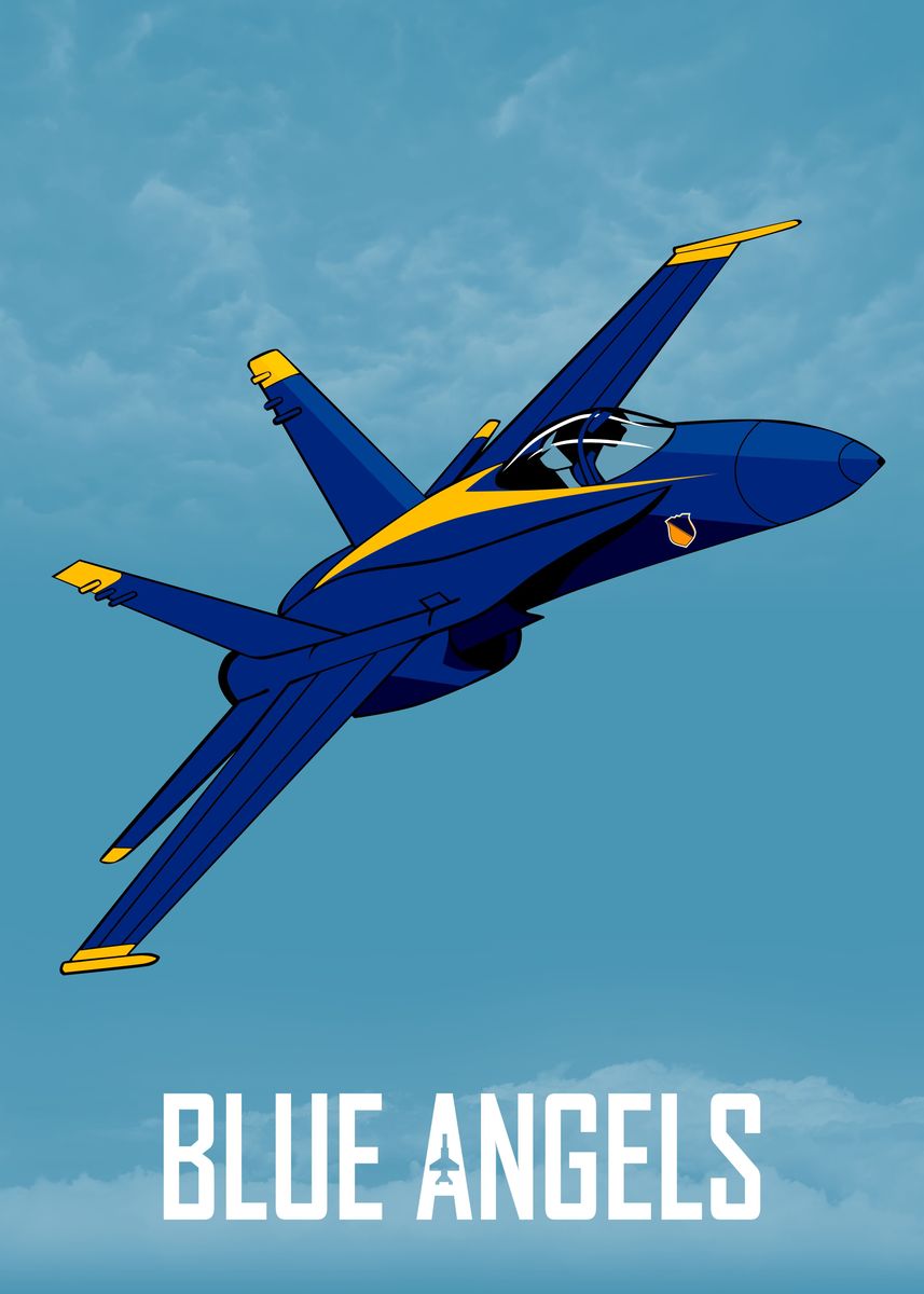 'blue angels' Poster, picture, metal print, paint by geeks holic | Displate