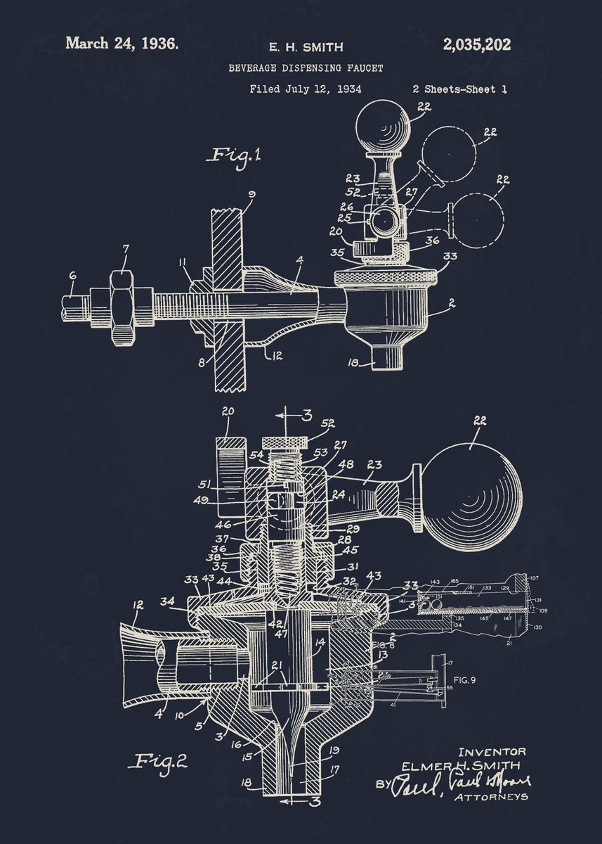 'Beverage dispensing faucet' Poster, picture, metal print, paint by ...