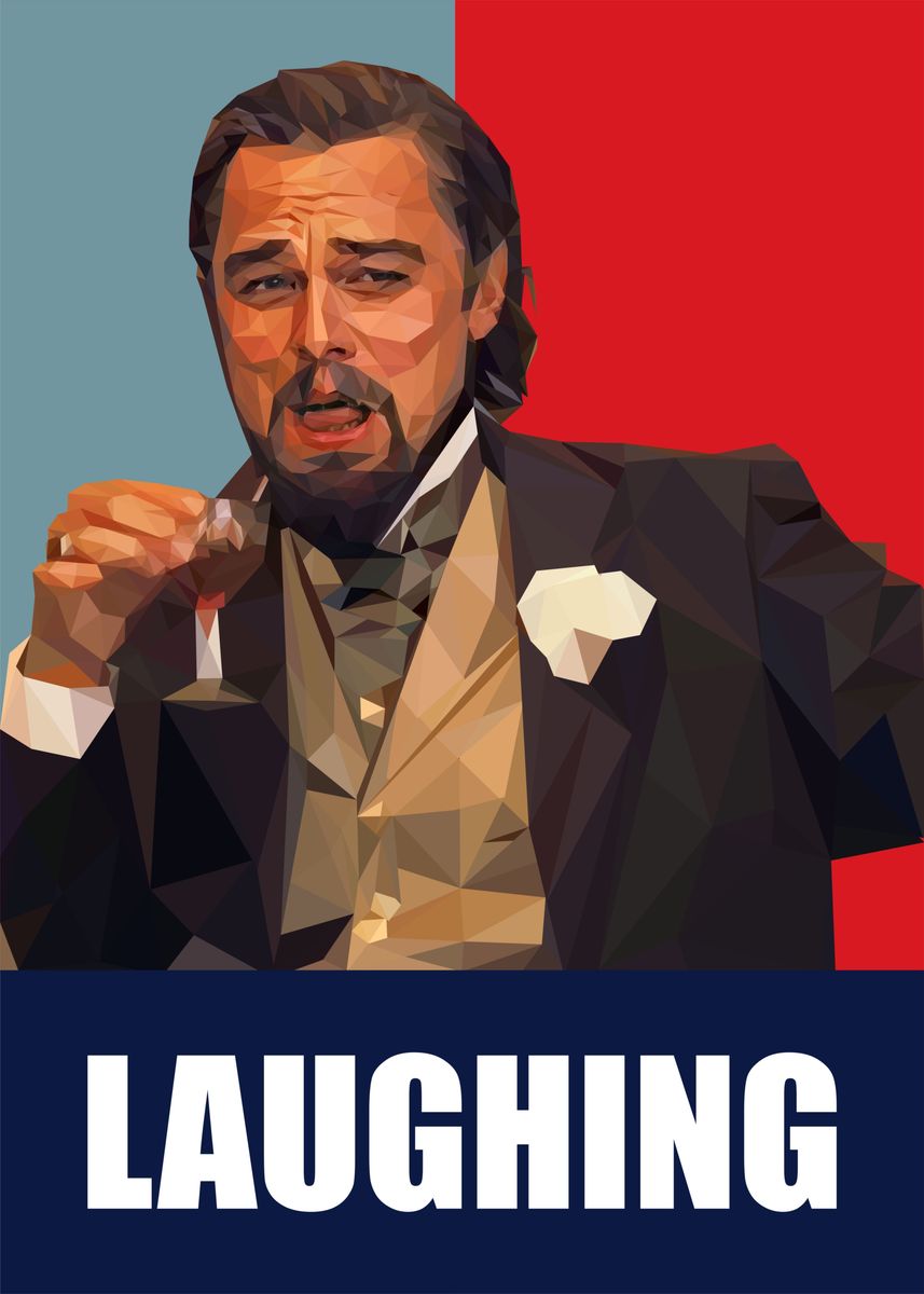 'laughing leo meme' Poster, picture, metal print, paint by Exclusive ...