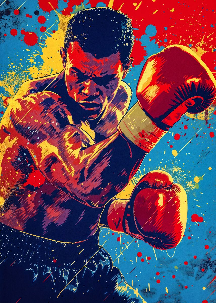 'boxing sport' Poster, picture, metal print, paint by NeoRowe | Displate