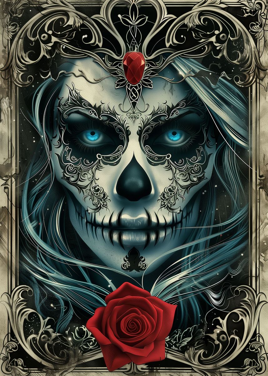 'Ruby Rose' Poster, picture, metal print, paint by der Mumpitz | Displate