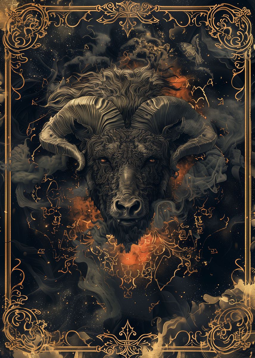 'Minotaur' Poster, picture, metal print, paint by der Mumpitz | Displate