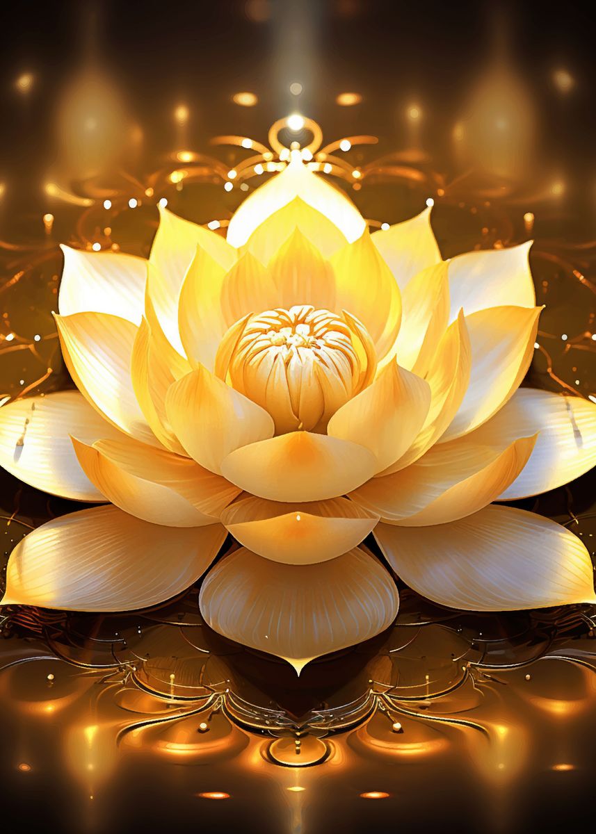 'Magical Lotus Flower' Poster, picture, metal print, paint by MICHELLE ...