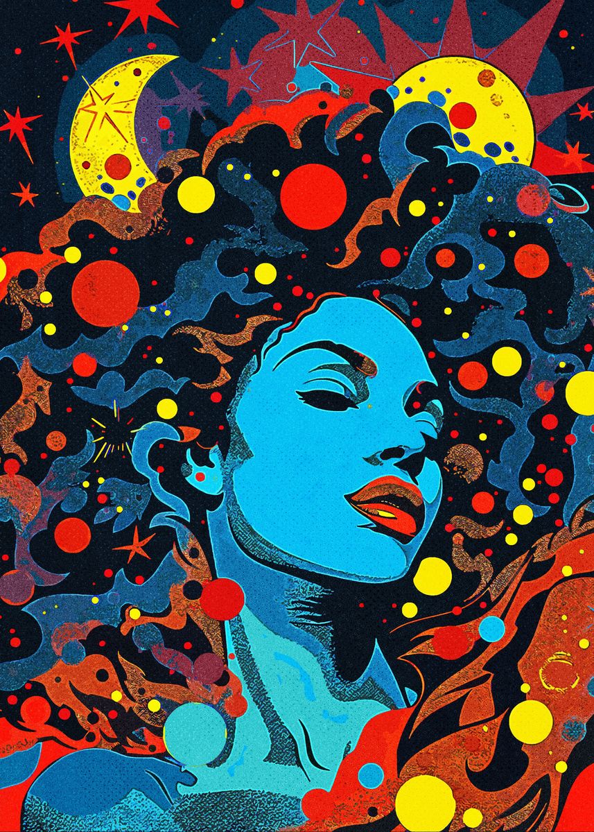 'Abstract Space Fantasy' Poster, picture, metal print, paint by Coffee ...