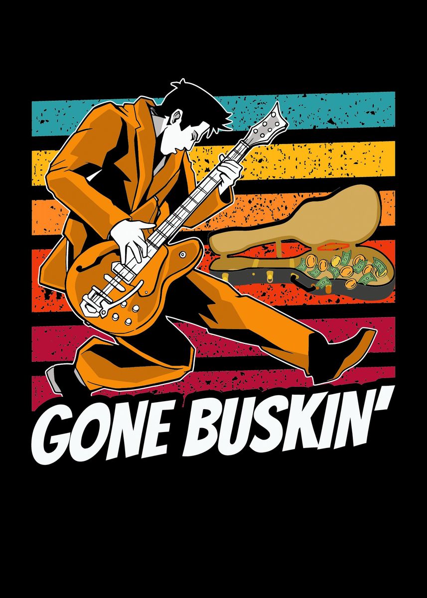 'Gone Buskin Banjo Busker' Poster, picture, metal print, paint by ...