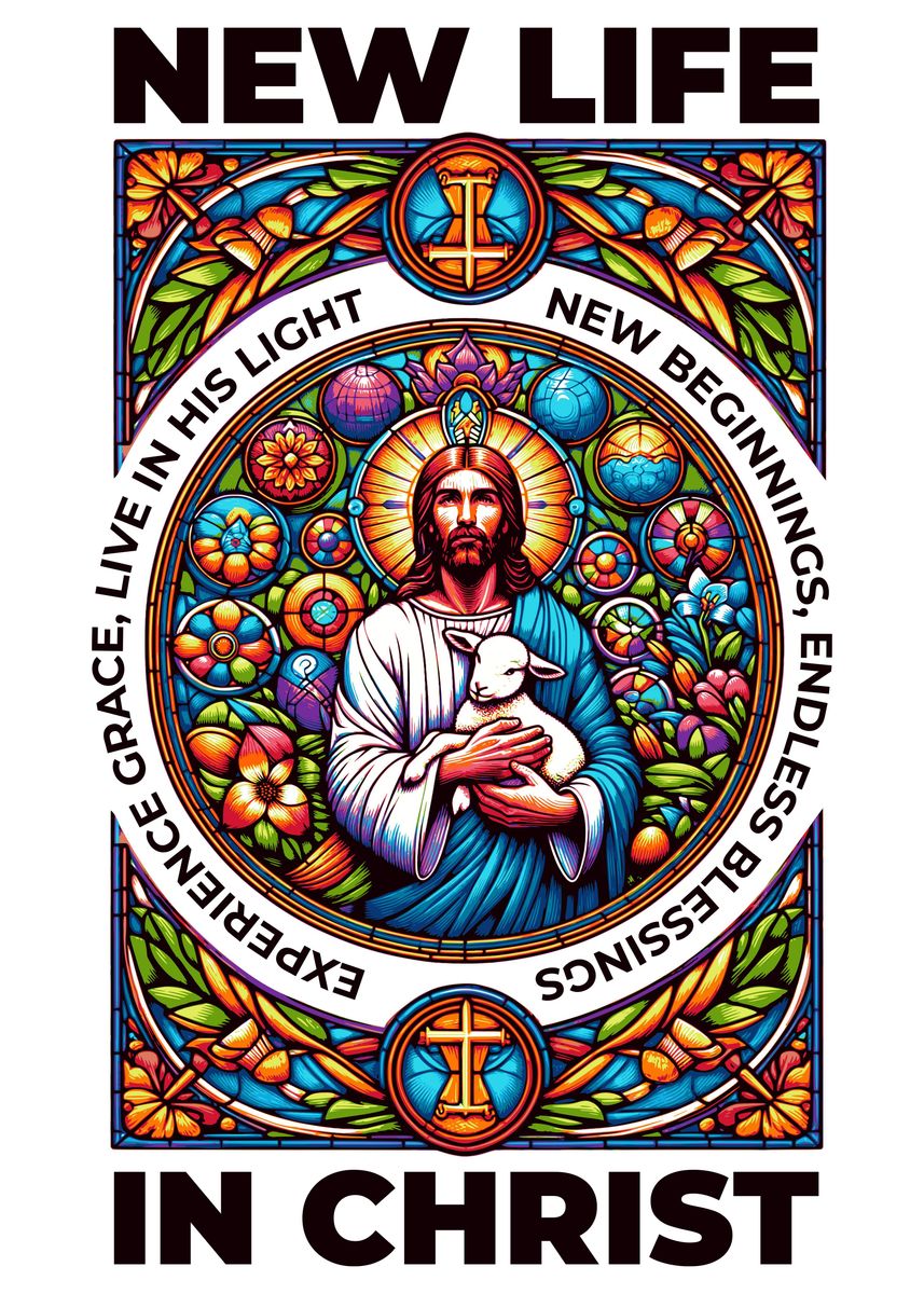 'new life in christ' Poster, picture, metal print, paint by du giang ...