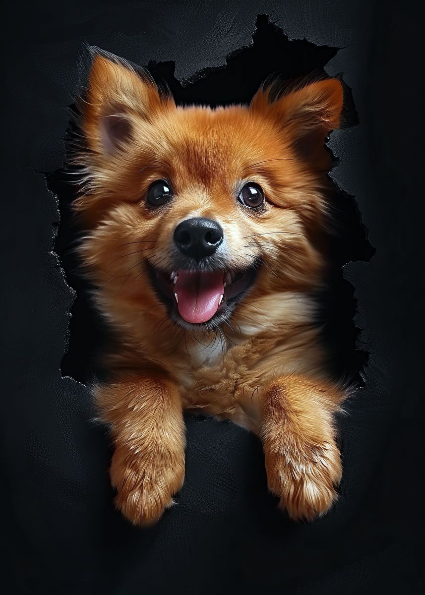 'Finnish Spitz' Poster, picture, metal print, paint by Henning Seiffert ...