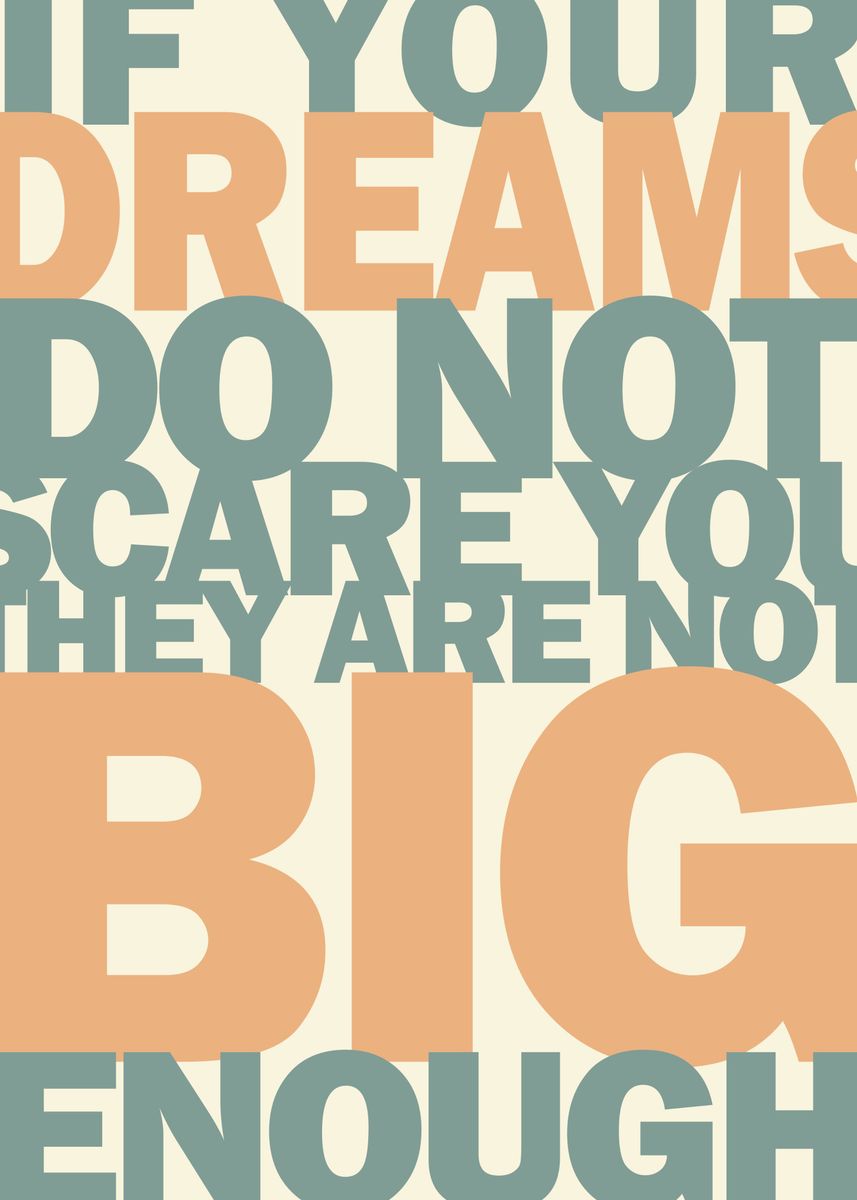 'Saying Motivation Blue' Poster, picture, metal print, paint by ...