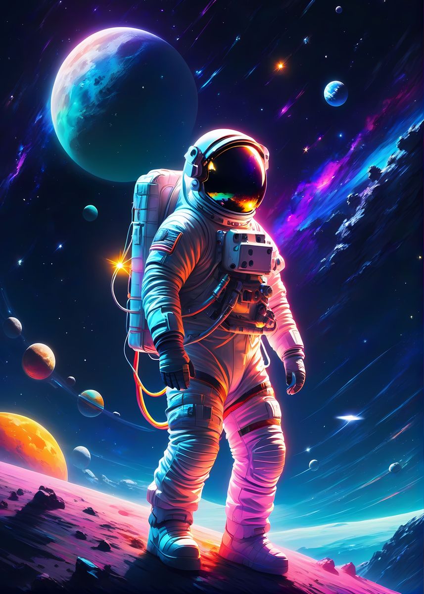 'Space Hunter' Poster, picture, metal print, paint by Surreal Print ...