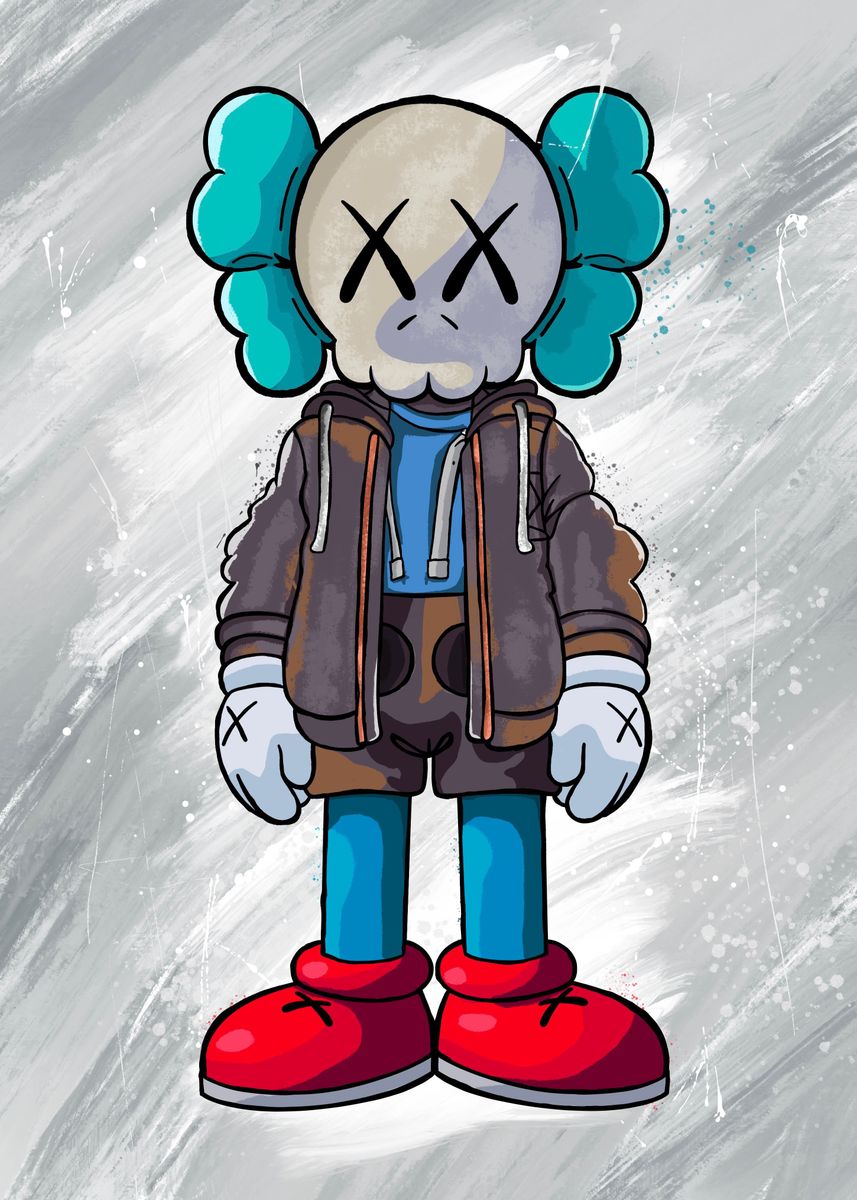 'Paint kaws' Poster, picture, metal print, paint by Biopic Studio ...