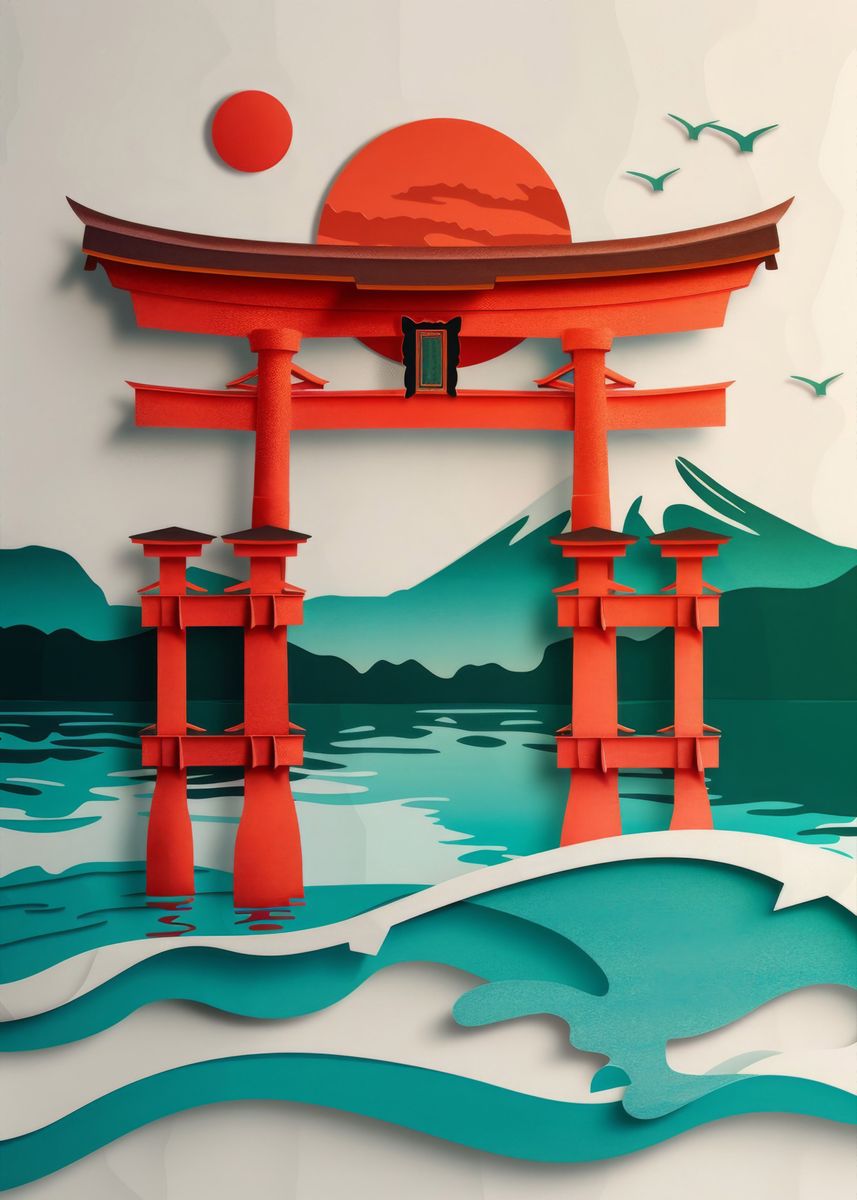 'Flat Paper Craft' Poster, picture, metal print, paint by Morgan Yon ...