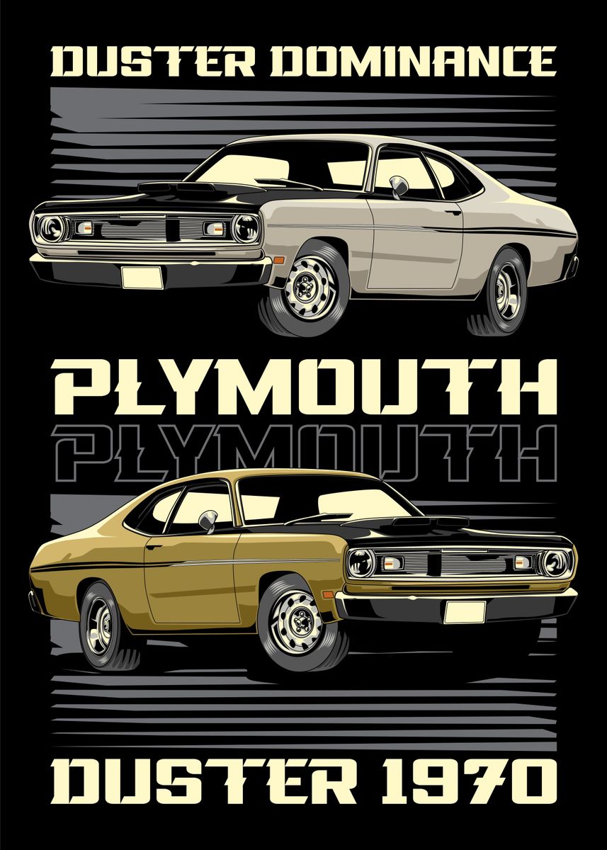 'Classic Duster Muscle Car' Poster, picture, metal print, paint by ...