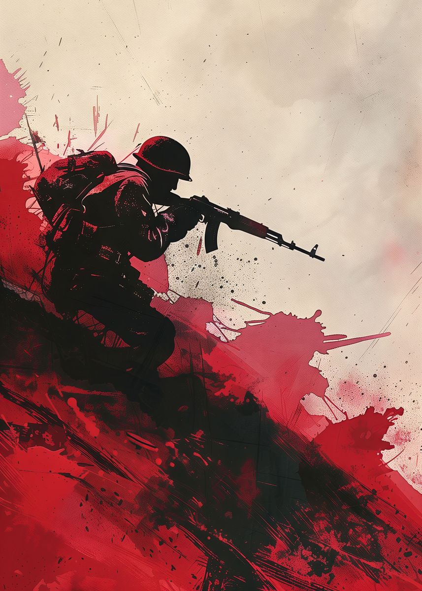'The Minimalism Soldier ' Poster, picture, metal print, paint by ...