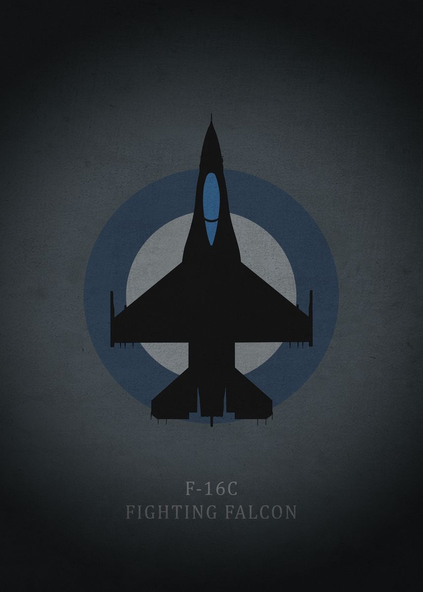 'F16C HAF' Poster, picture, metal print, paint by Iwoko | Displate