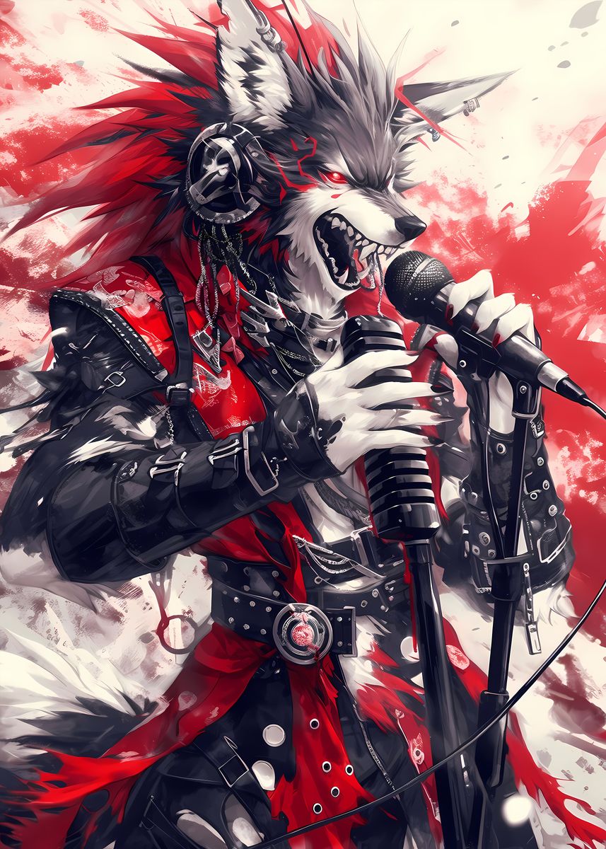 'Samurai Wolf Rocker' Poster, picture, metal print, paint by Titan ...