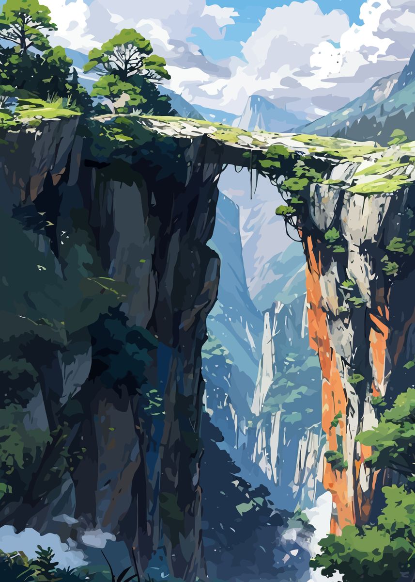 'A Natural Bridge' Poster, picture, metal print, paint by Naui Art ...